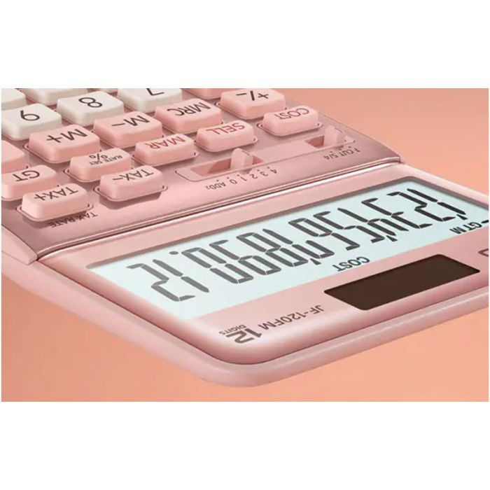 CALCULATRICE DE BUREAU CASIO DF-120FM 12 CHIFFRES - ROSE
